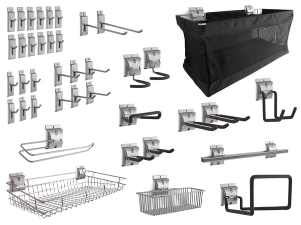 40 SQ. FT. PVC Slatwall with 40-Piece Accessory Kit - US Trade Store